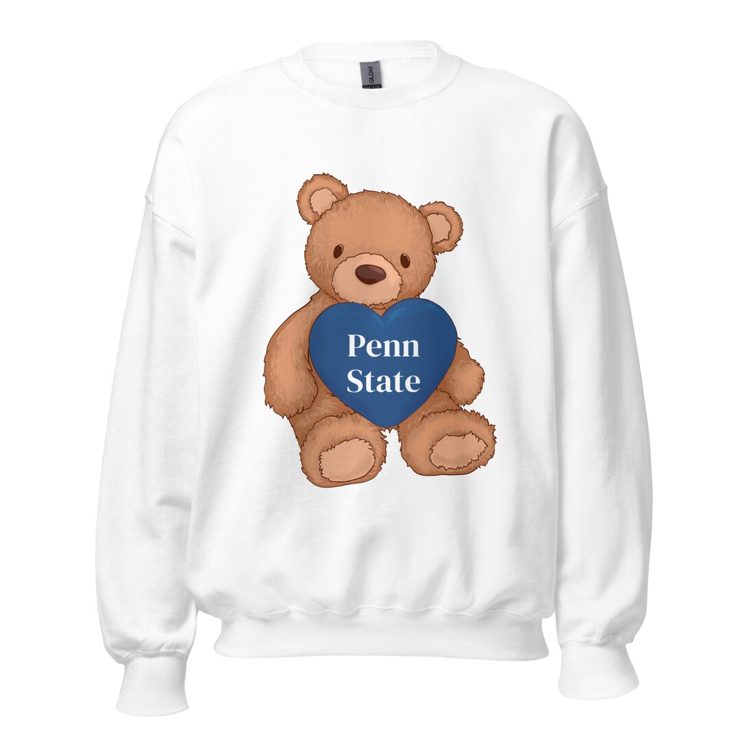 PENN STATE Teddy Bear Vintage Heart College Sweatshirt - Etsy