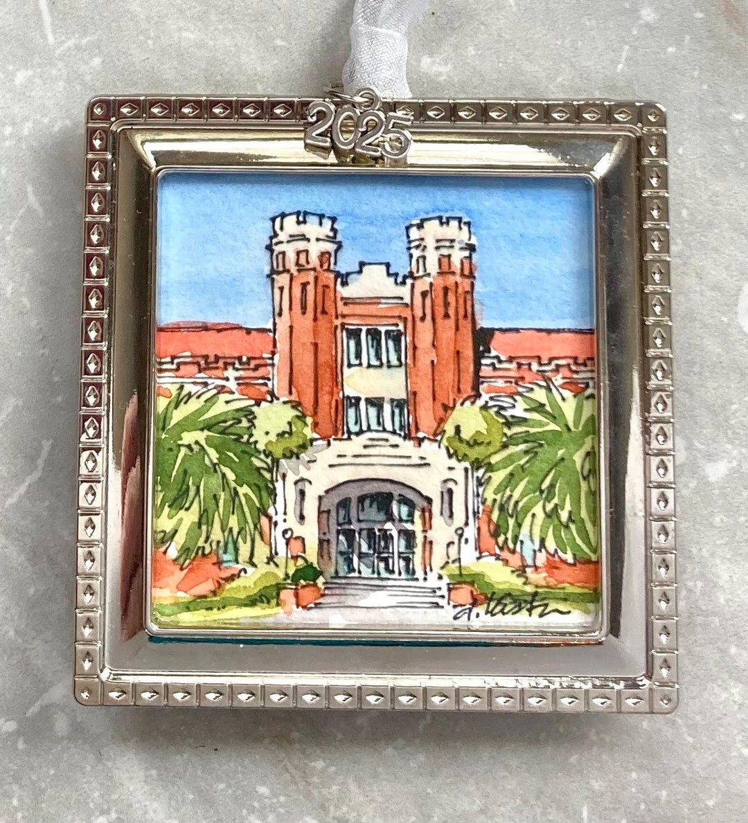 FSU Graduation Ornament: Westcott Building Watercolor, Florida State ...
