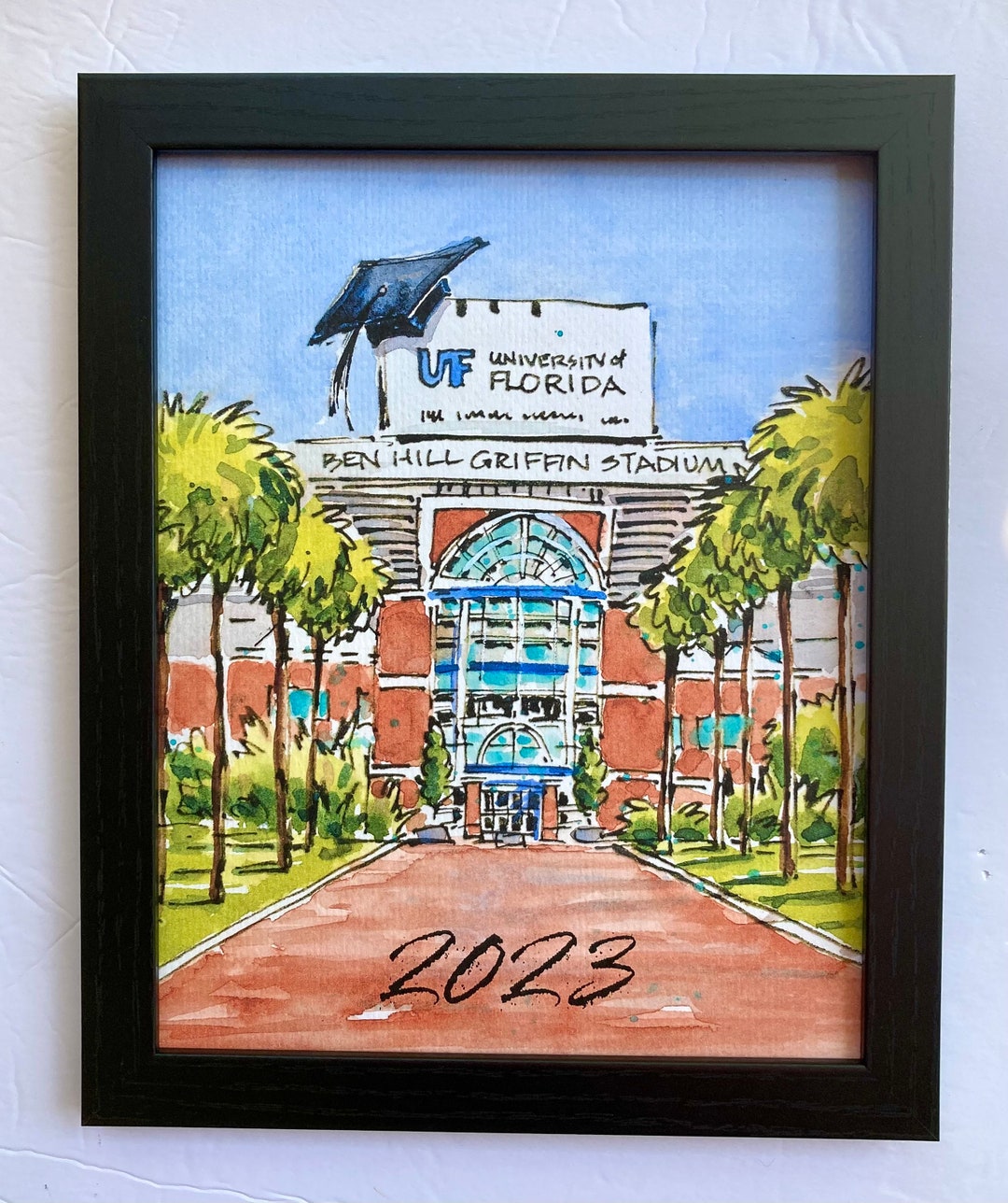 UF Grad 2024 Mortarboard Graduate Cap on Ben Hill Griffin Stadium Gator ...