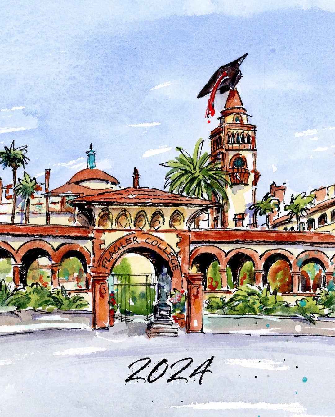 Flagler College Graduation 2024 Mortarboard Cap Flagler Campus ...