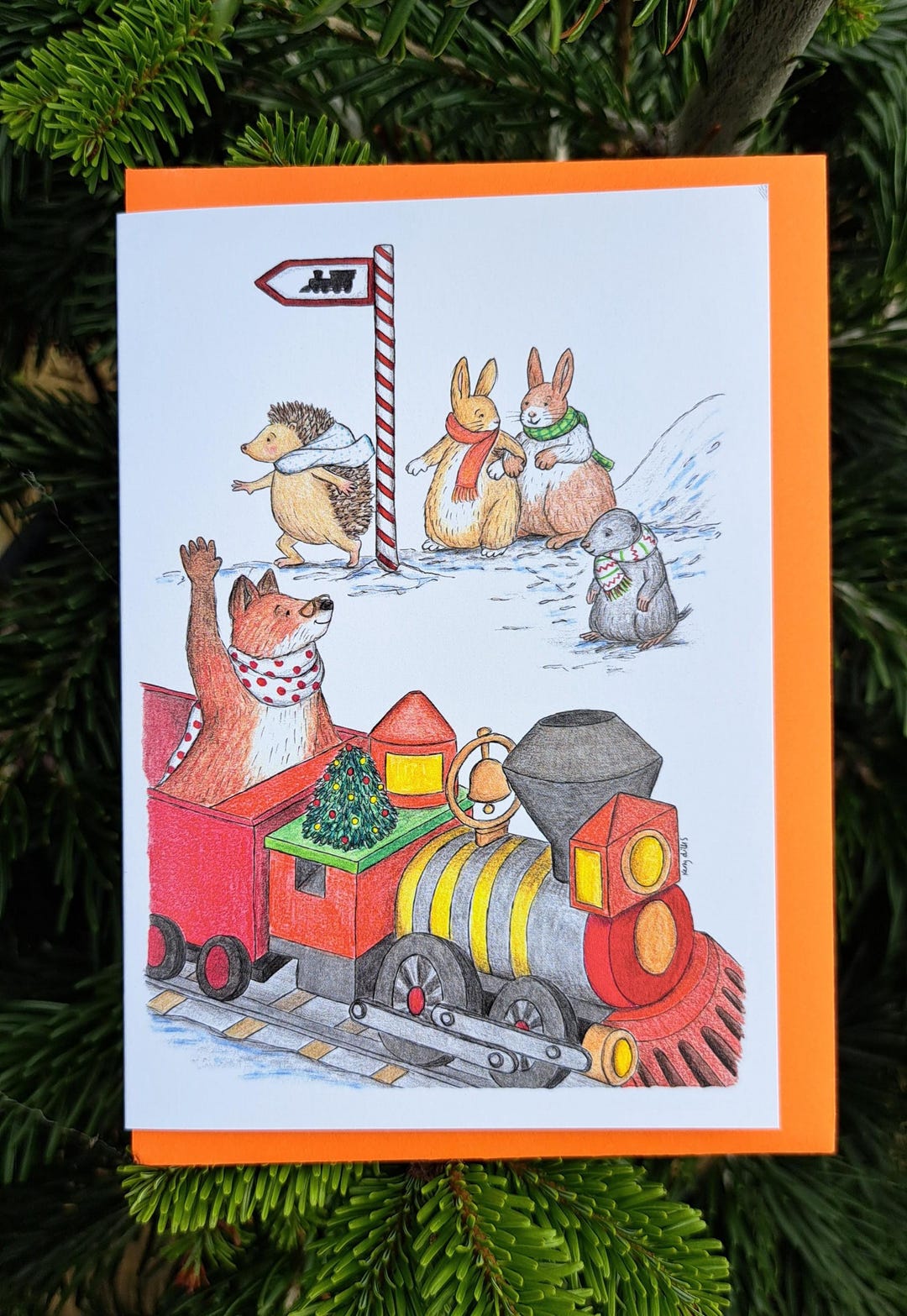 The Christmas Train Card - Etsy