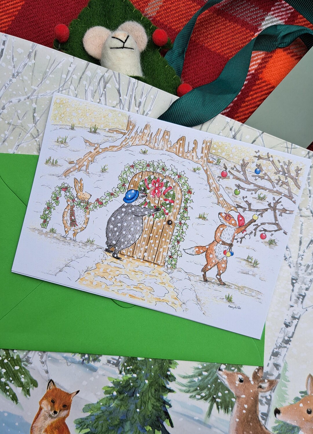 Christmas Decorating Christmas Card - Etsy