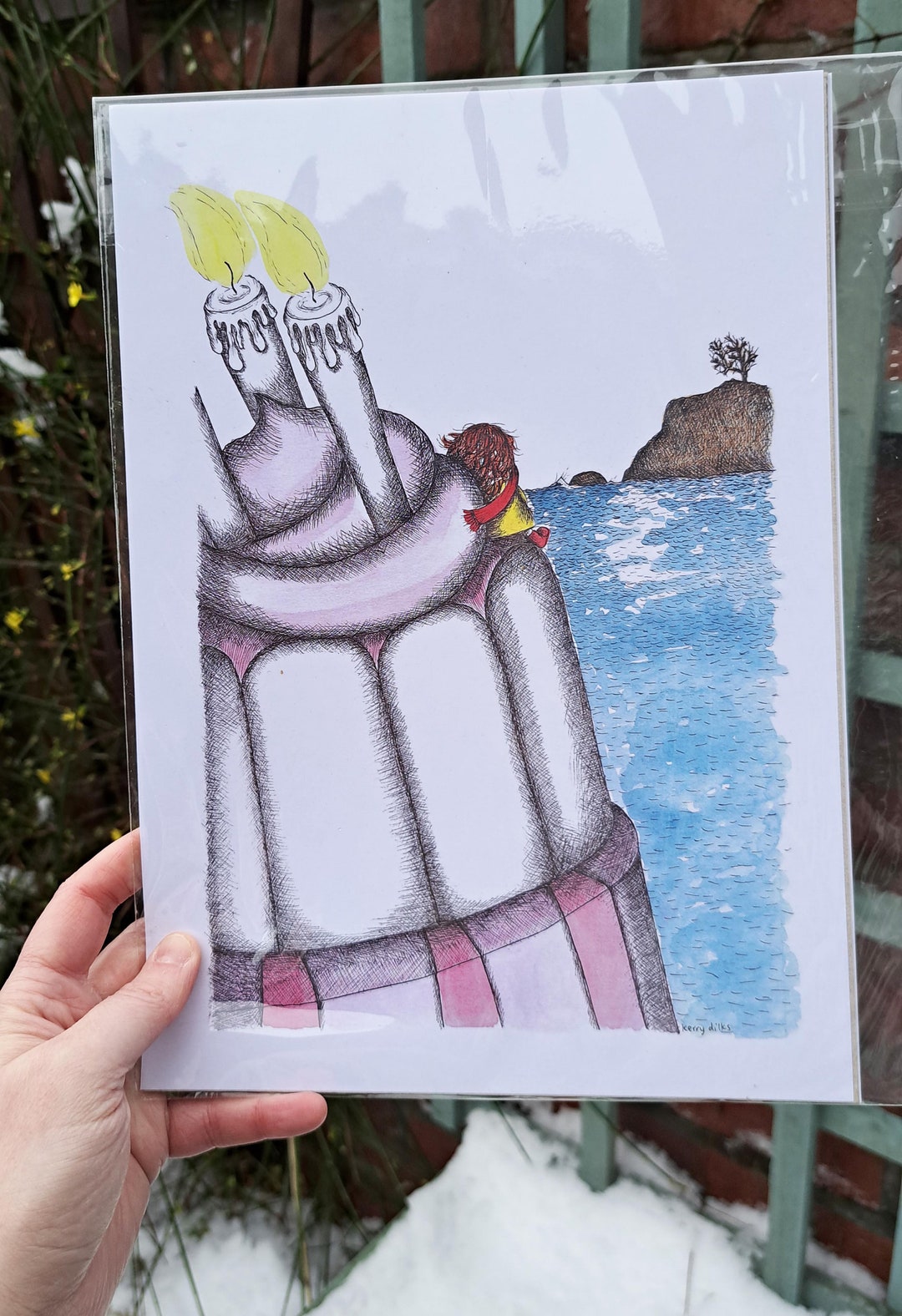 Ocean Cake A4 Print - Etsy