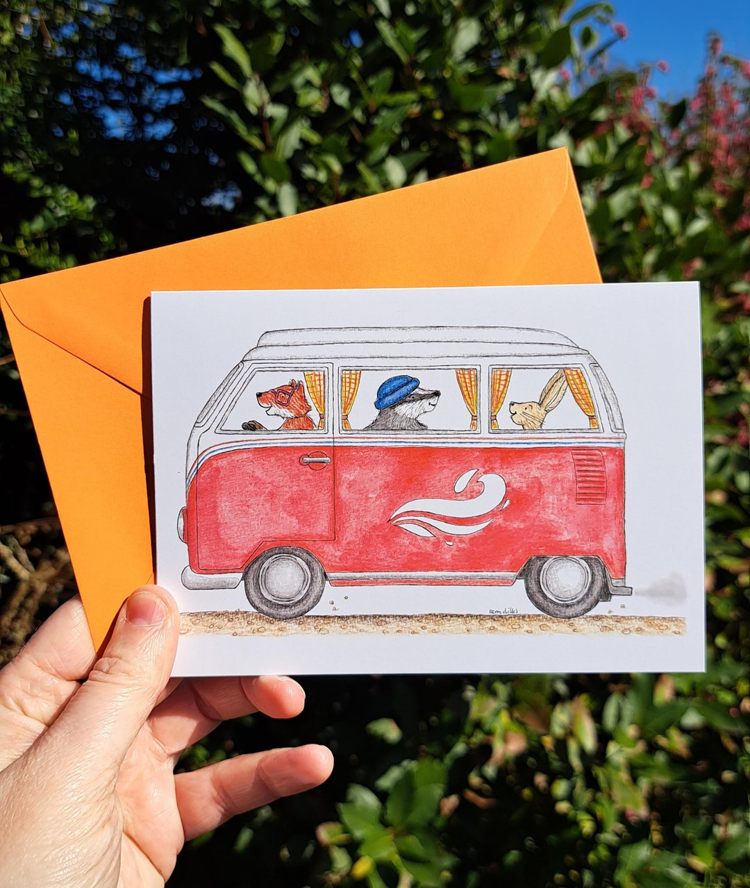 Camper Van Greetings Card - Etsy