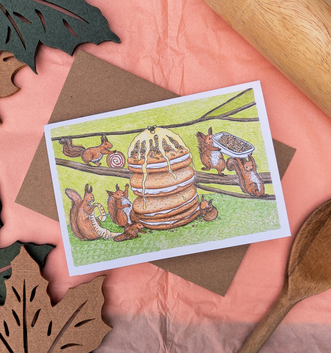 Gingernut Jumble Greetings Card - Etsy