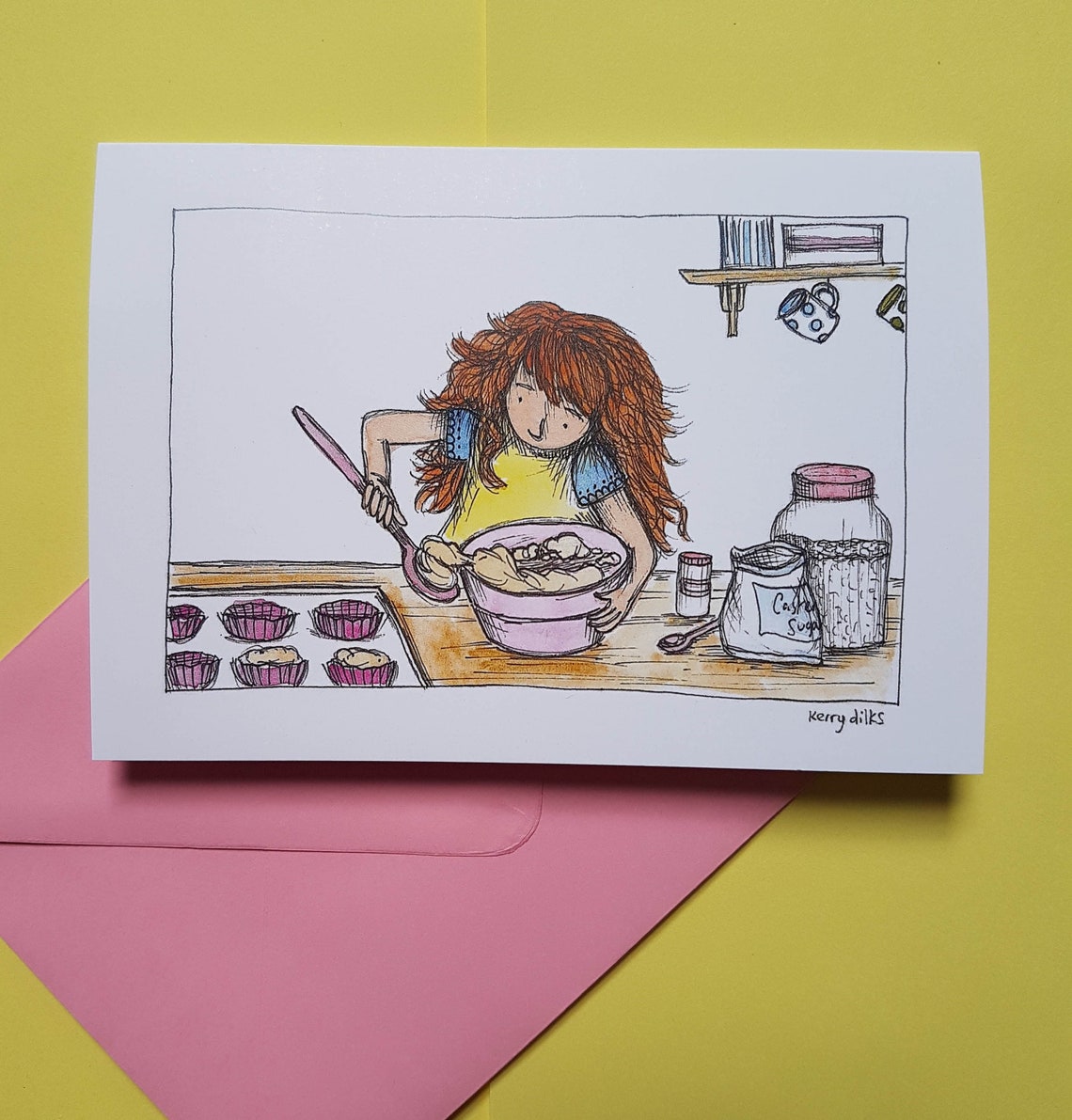 Baking Birthday Card - Etsy