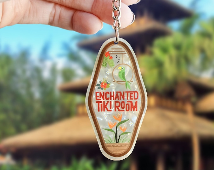Enchanted Tiki Room Acrylic Keychain Magic Kingdom Hotel - Etsy
