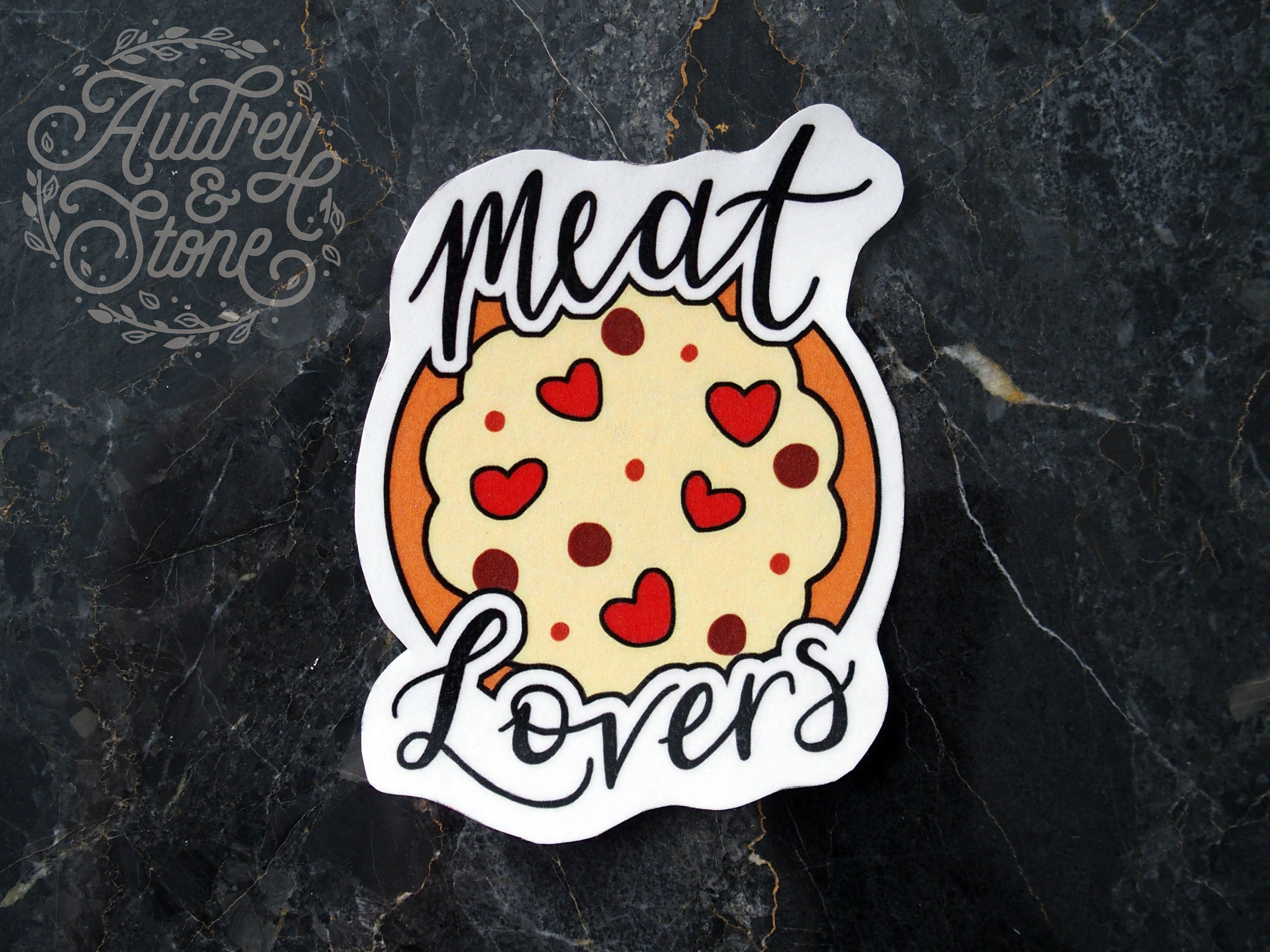 Meat Lovers Pizza Sticker | Heart | Love | Pepperoni | Sausage | Bacon ...