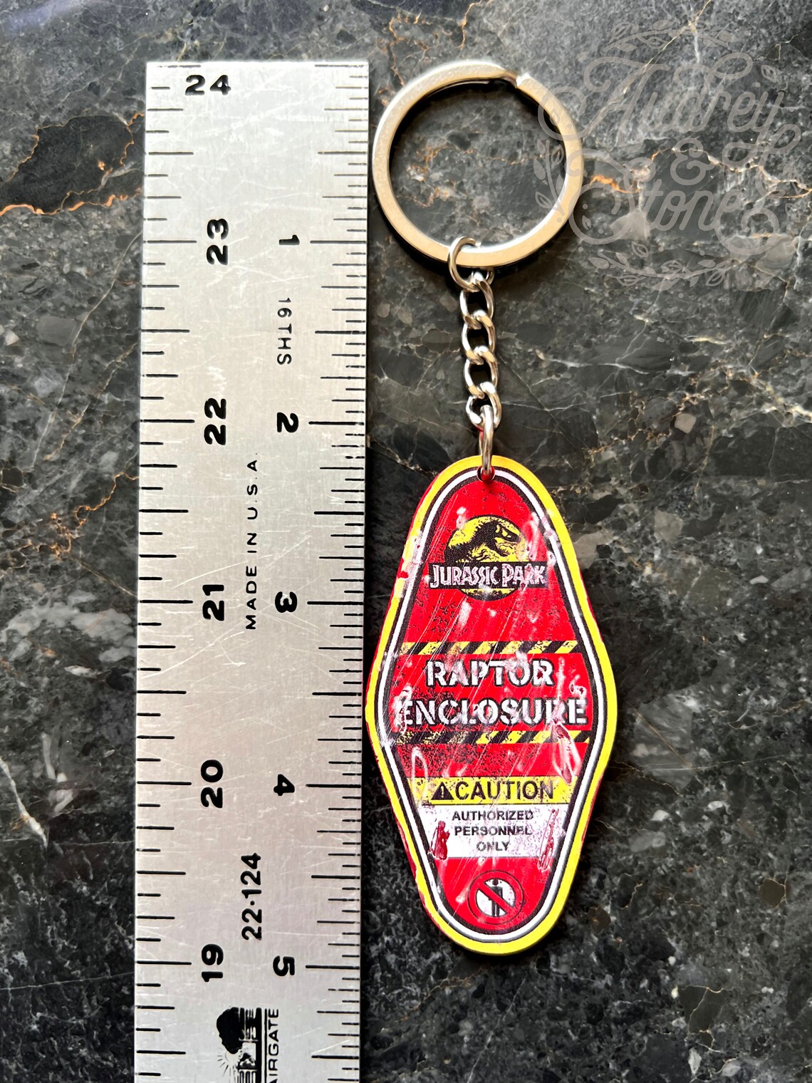 Jurassic Park Velociraptor Enclosure Acrylic Keychain Life | Etsy