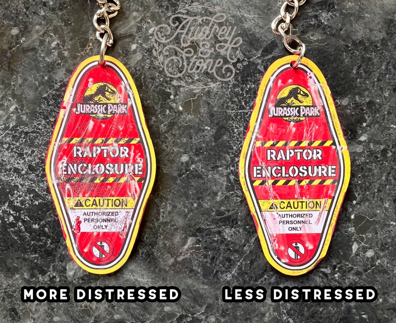 Jurassic Park Velociraptor Enclosure Acrylic Keychain Life | Etsy