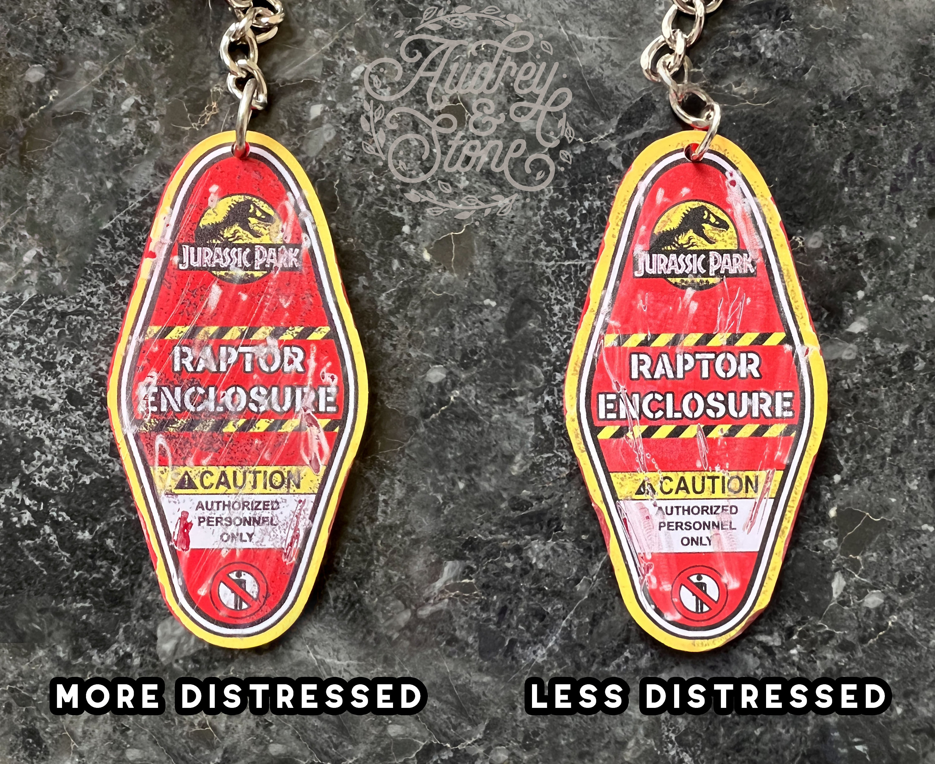 Jurassic Park Velociraptor Enclosure Acrylic Keychain Life | Etsy