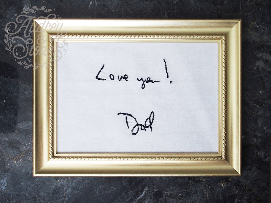 Custom Embroidered Handwritten Note | Handwriting Replica | Love Note ...