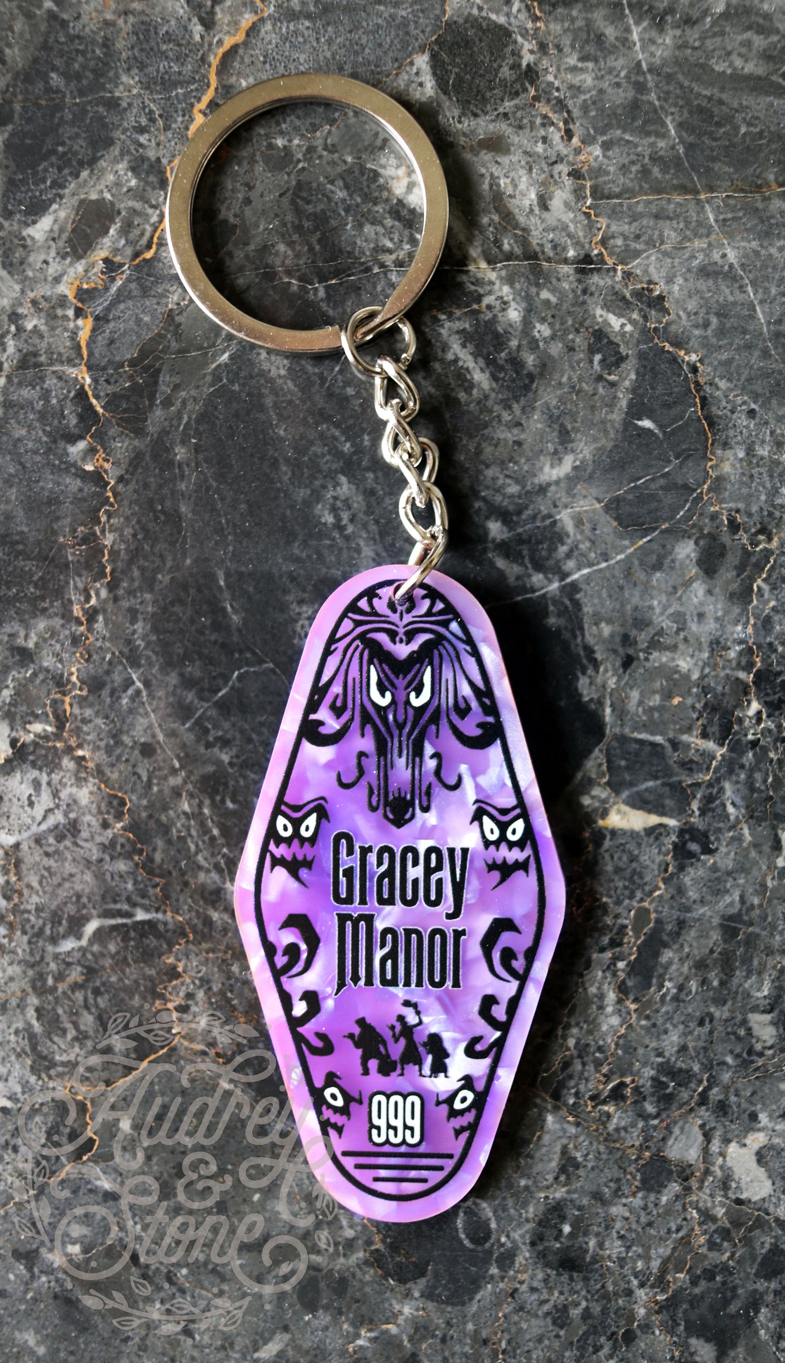 Haunted Mansion Acrylic Keychain Disney Hotel Motel Gracey - Etsy