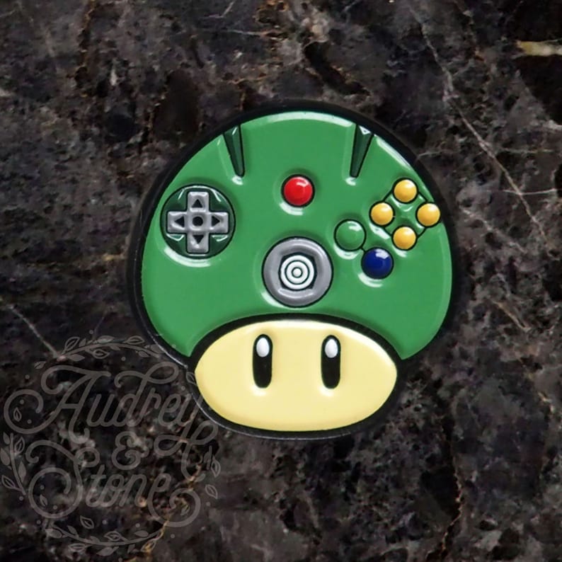 Super Mario Pin Soft Enamel N64 Controller Gaming | Etsy