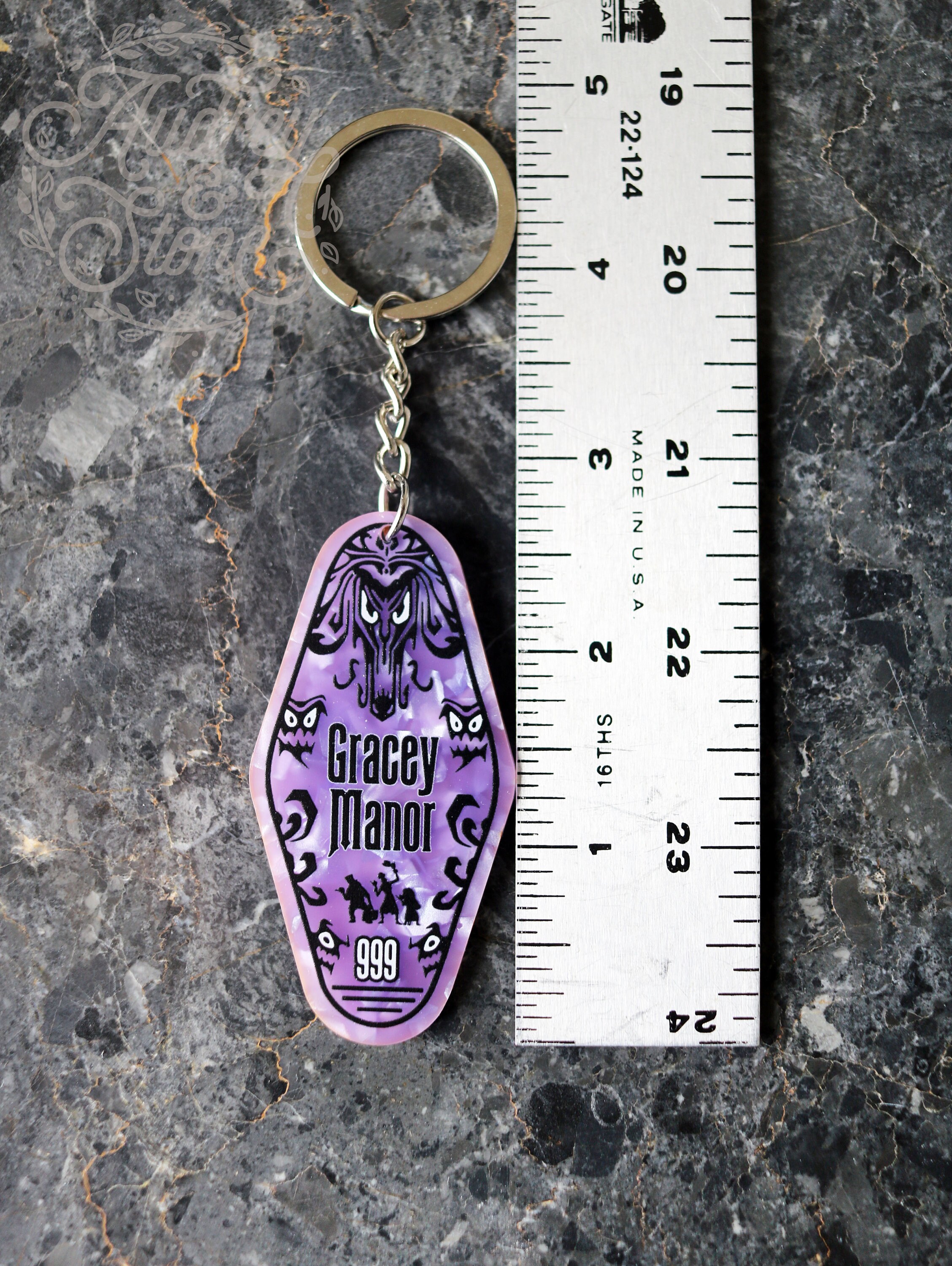 Haunted Mansion Acrylic Keychain Disney Hotel Motel Gracey - Etsy