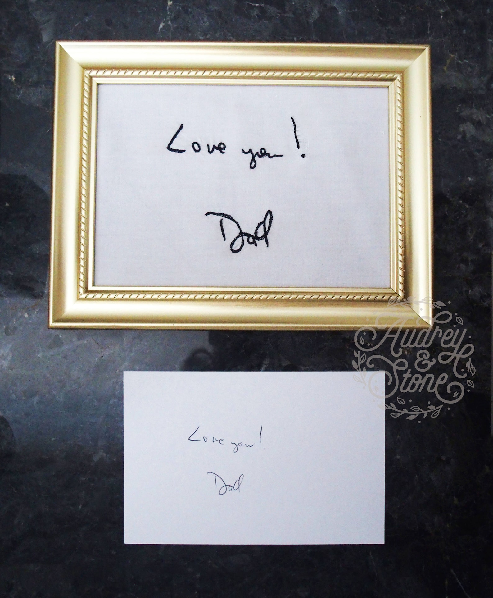 Custom Embroidered Handwritten Note | Handwriting Replica | Love Note ...