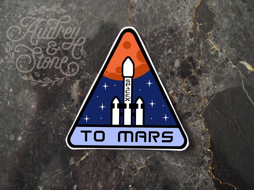 Spacex Sticker | to Mars | Elon Musk | Tesla | Space | Rocket | Falcon ...