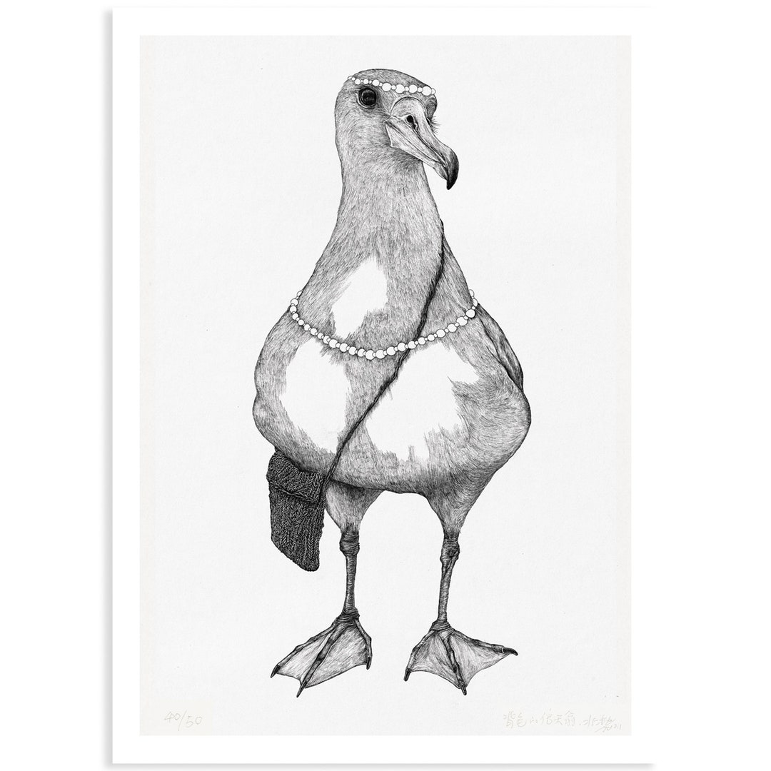 Animal Series Floating Zoo Art Print No.05 - Albatross Carries the ...