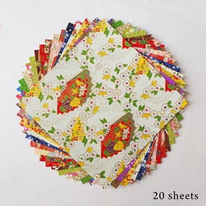 20 or 50 Sheets 14x14cm Mixed Colours Craft Paper Pack, Origami Paper ...