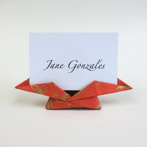 Simple Geometric Origami Place Card Holder - Paisley Lokta - Etsy
