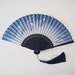 Folding Fan - Blue and White Floral Pattern - Etsy