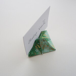 Handmade Origami Simple Geometric Heart / Mountain Place Card, Name ...