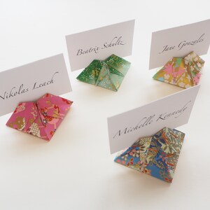 Handmade Origami Simple Geometric Heart / Mountain Place Card, Name ...