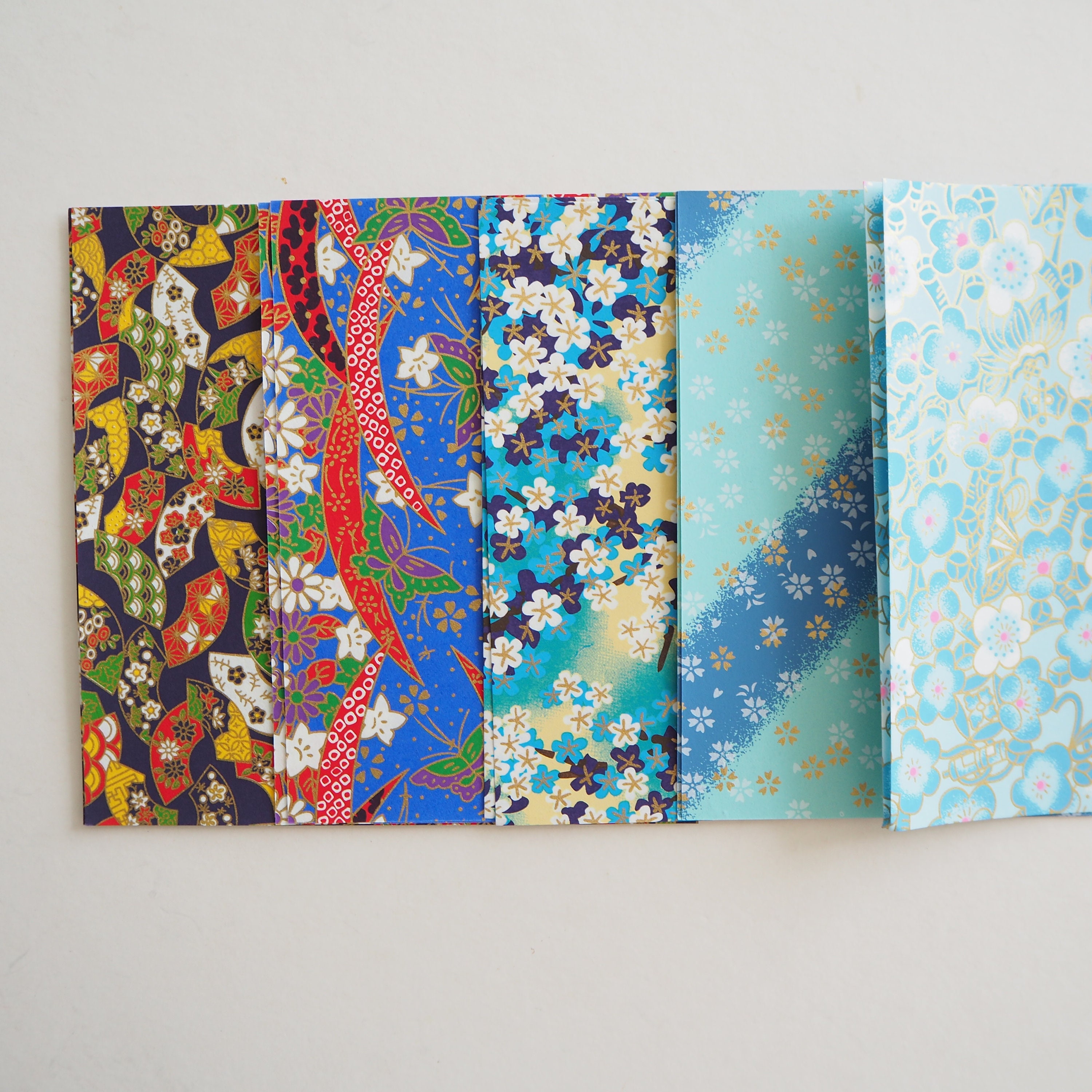 20 Sheets Blue Themed Colours Washi Origami Paper Mixed Pack - Etsy