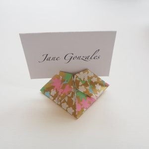 Handmade Origami Simple Geometric Heart / Mountain Place Card, Name ...