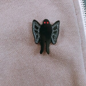 Mothman Enamel Pin (mothglam Edition) - Etsy