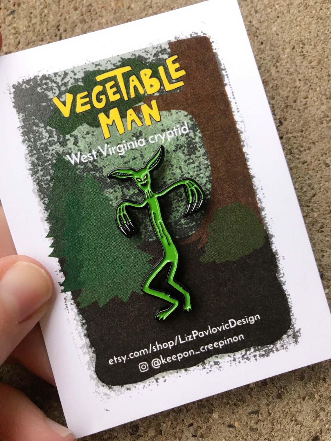 Vegetable Man Enamel Pin - Etsy