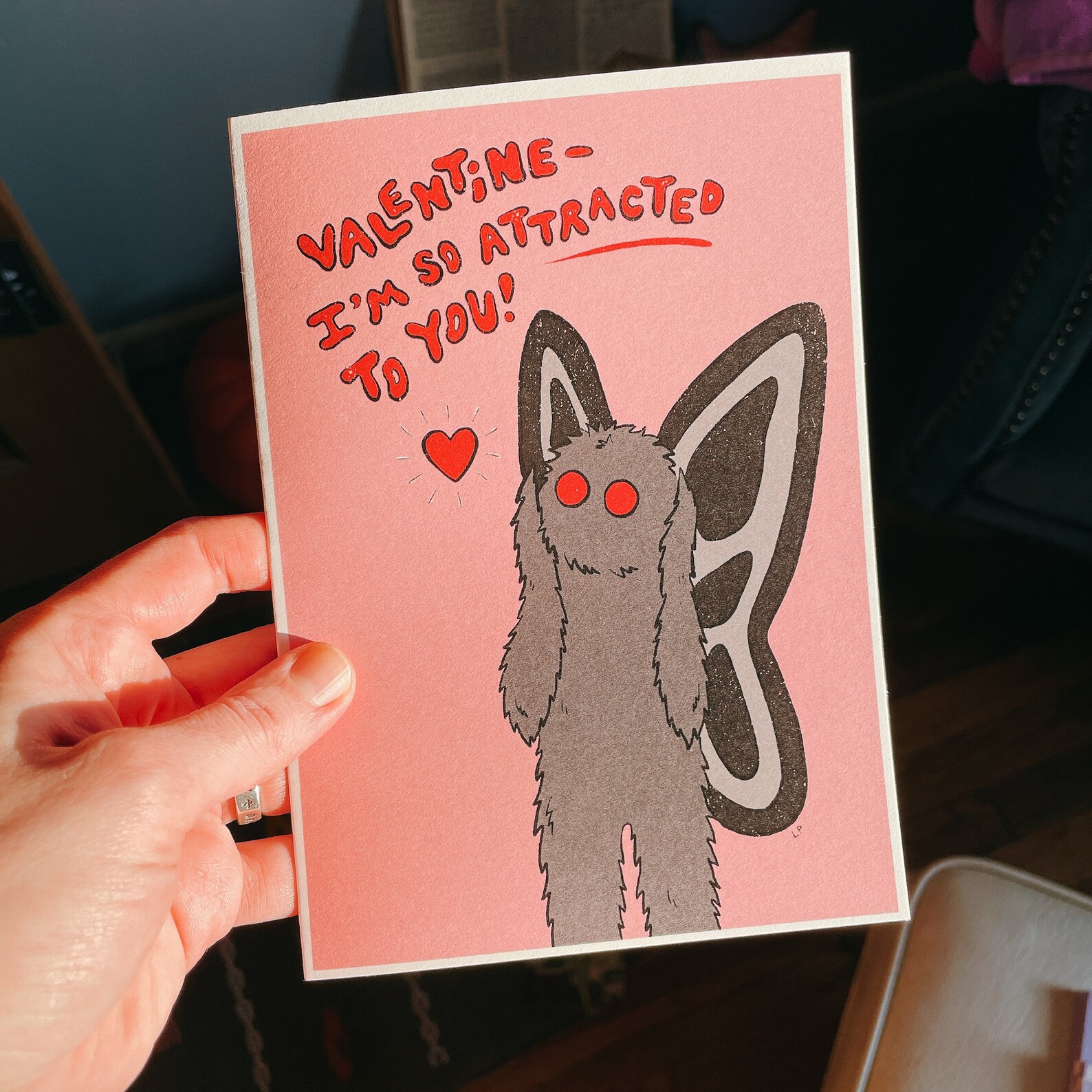 Mothman Attraction Valentine Greeting Card | Etsy