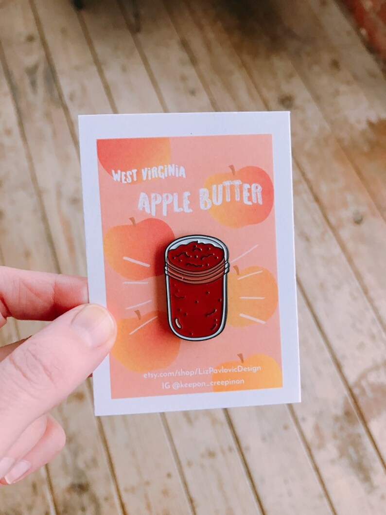 West Virginia Apple Butter Enamel Pin - Etsy