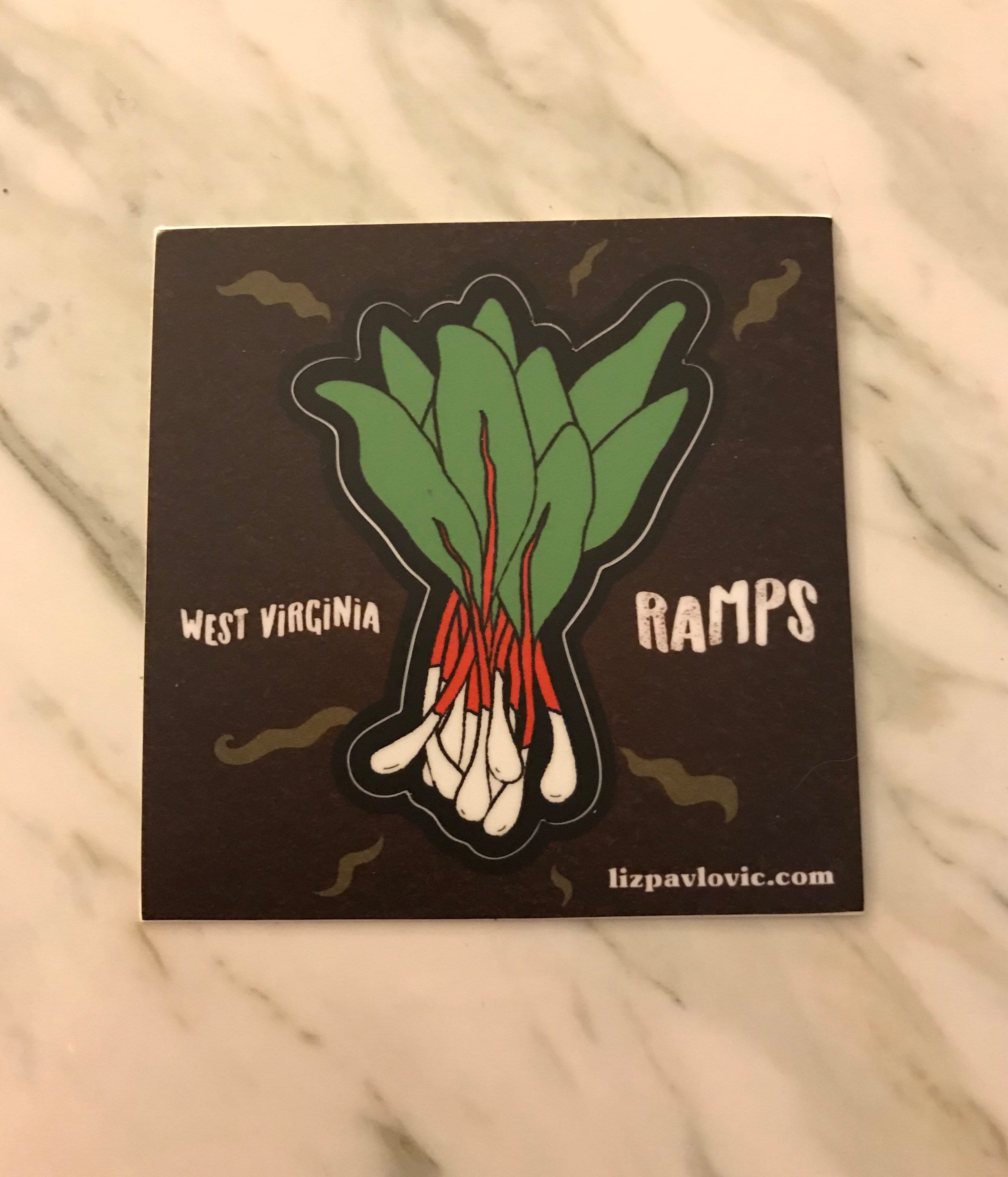 West Virginia Ramps Sticker - Etsy