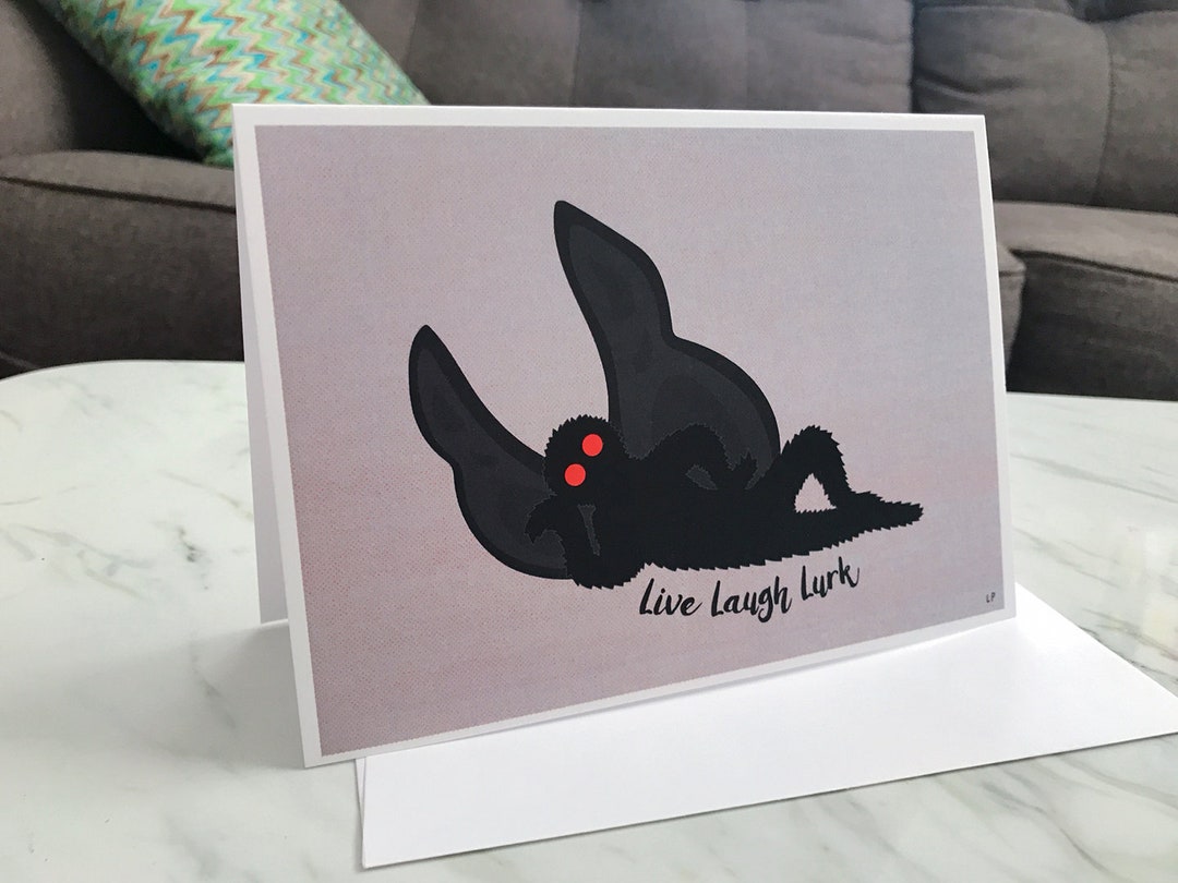 Mothman Live Laugh Lurk Greeting Card - Etsy