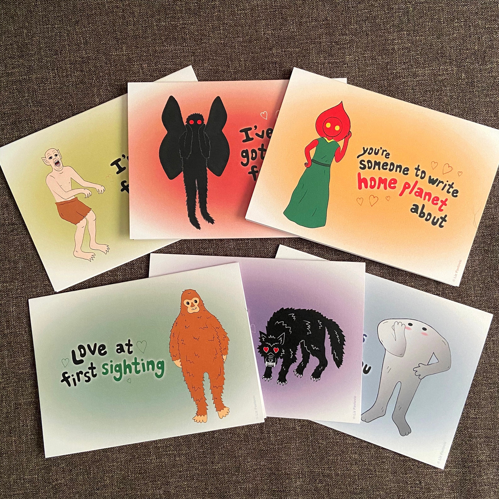 Snarly Yow Valentine greeting card | Etsy