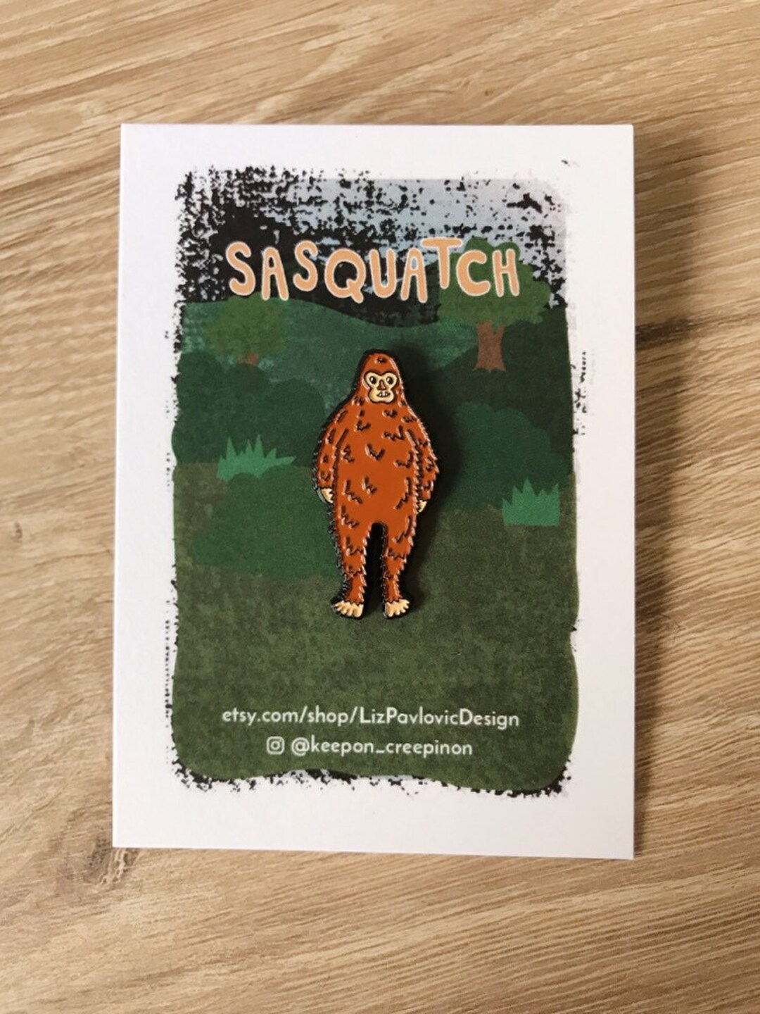 Sasquatch Enamel Pin - Etsy