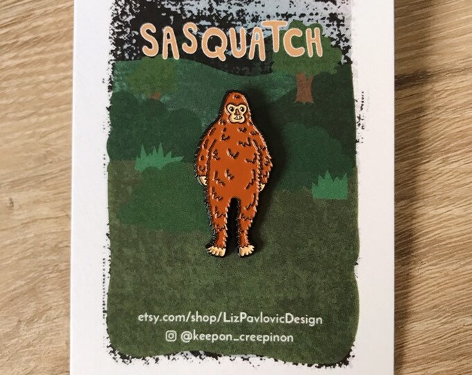 Sasquatch Enamel Pin - Etsy