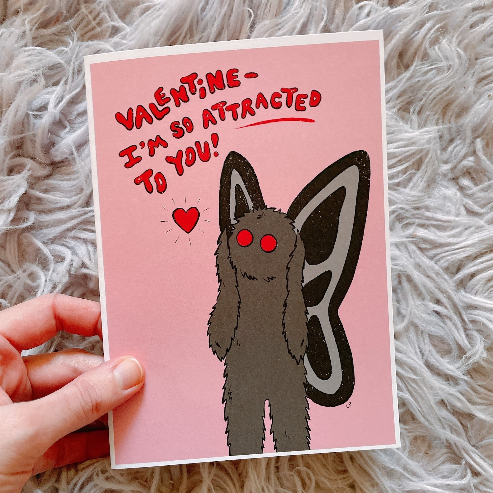 Mothman Attraction Valentine Greeting Card | Etsy
