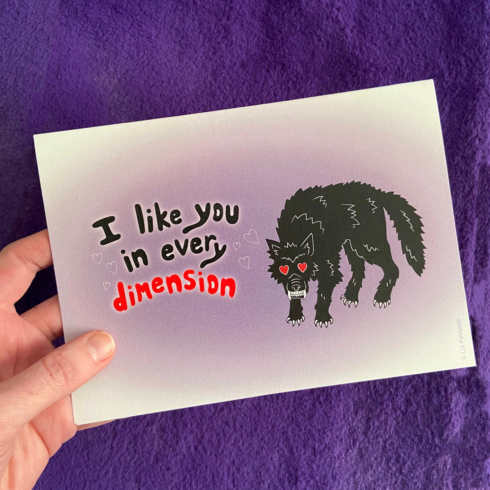 Snarly Yow Valentine Greeting Card - Etsy