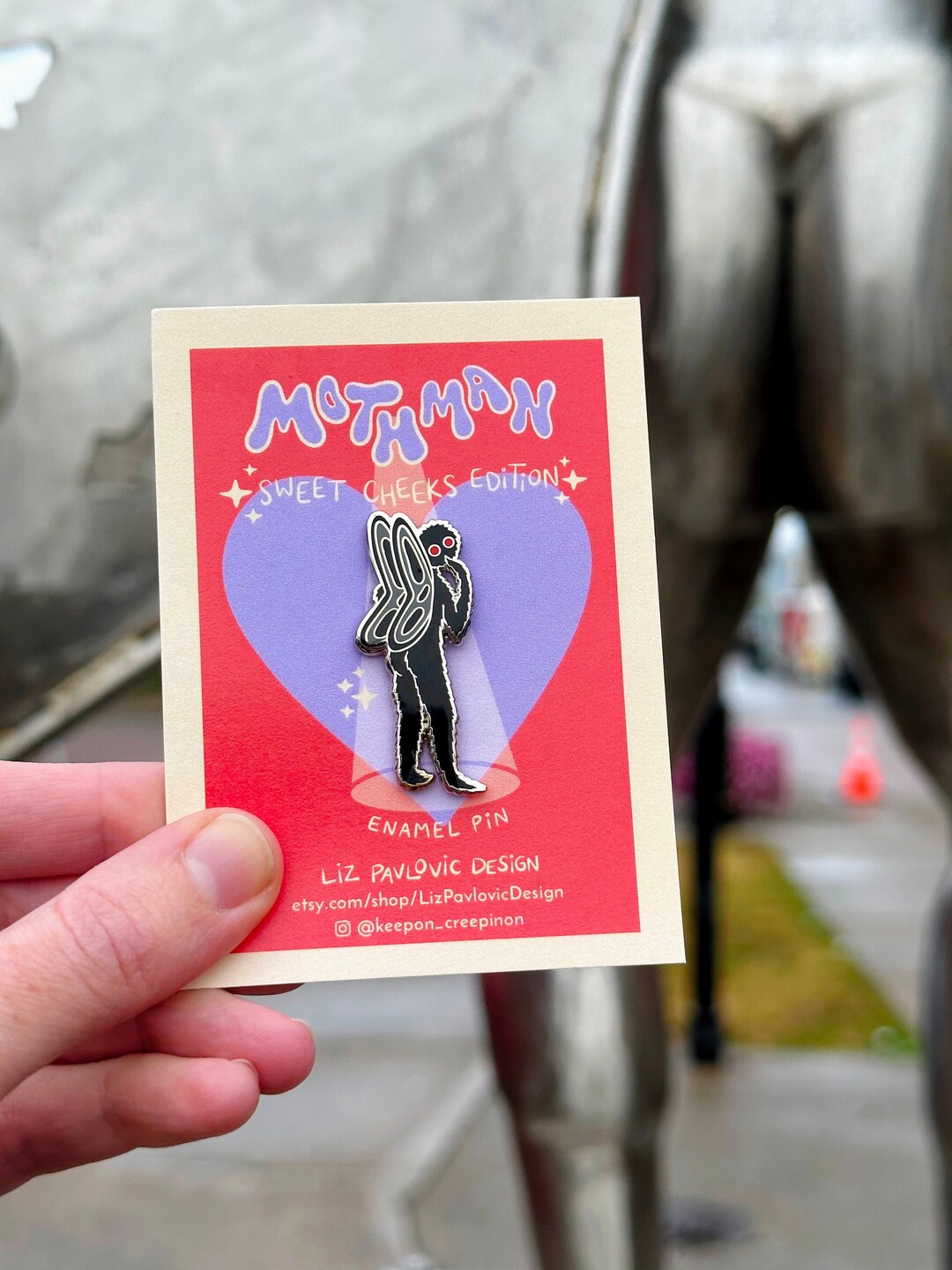 Mothman Sweet Cheeks Edition Enamel Pin - Etsy