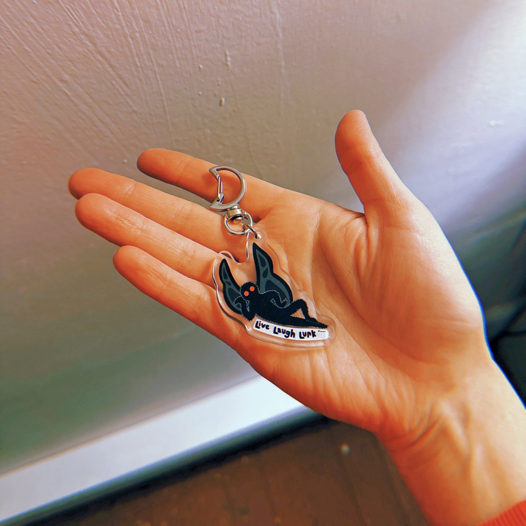 Mothman Live Laugh Lurk Keychain - Etsy