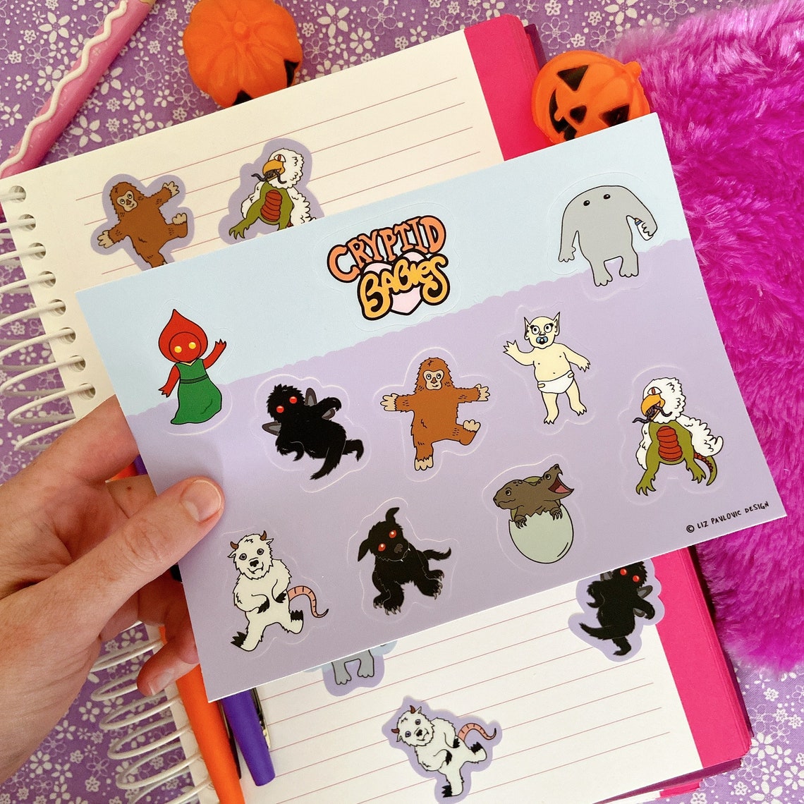 Cryptid Babies Sticker Sheet | Etsy