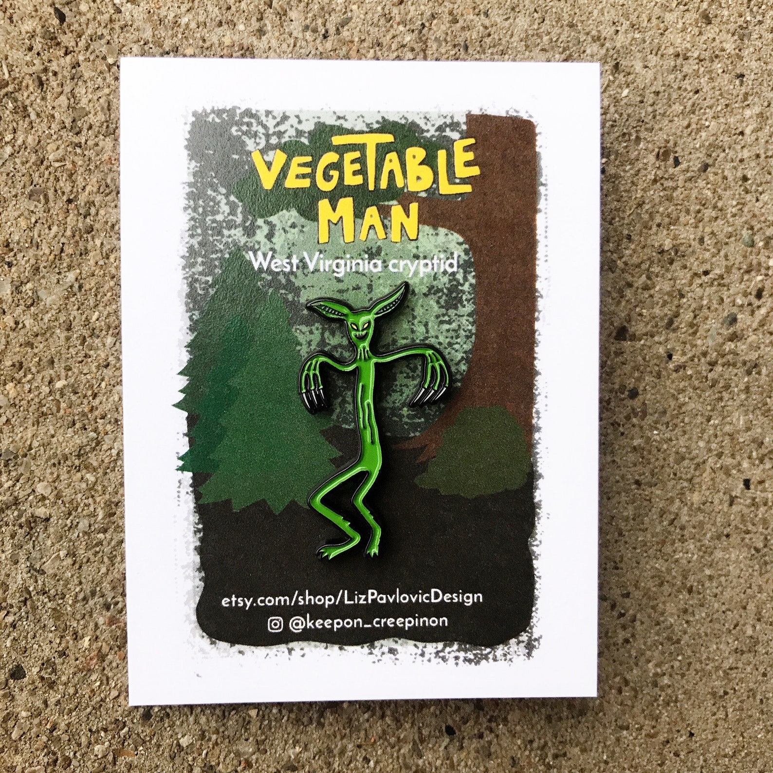 Vegetable Man Enamel Pin - Etsy
