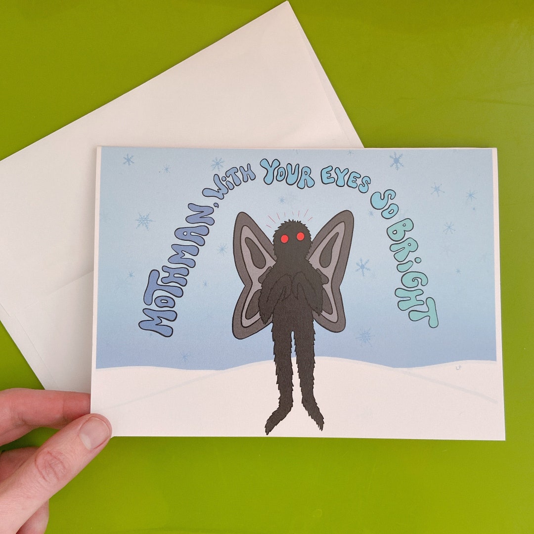 Mothman Holiday Greeting Card - Etsy