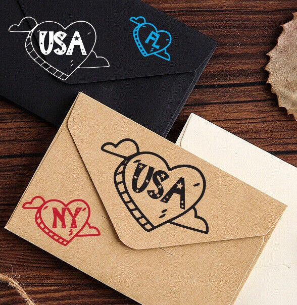 USA Car Decals Set of 2pcs With Personalization, Different Vinyl Colors ...