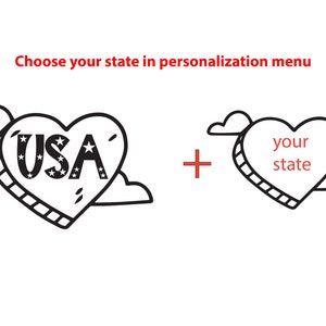 USA Car Decals Set of 2pcs With Personalization, Different Vinyl Colors ...