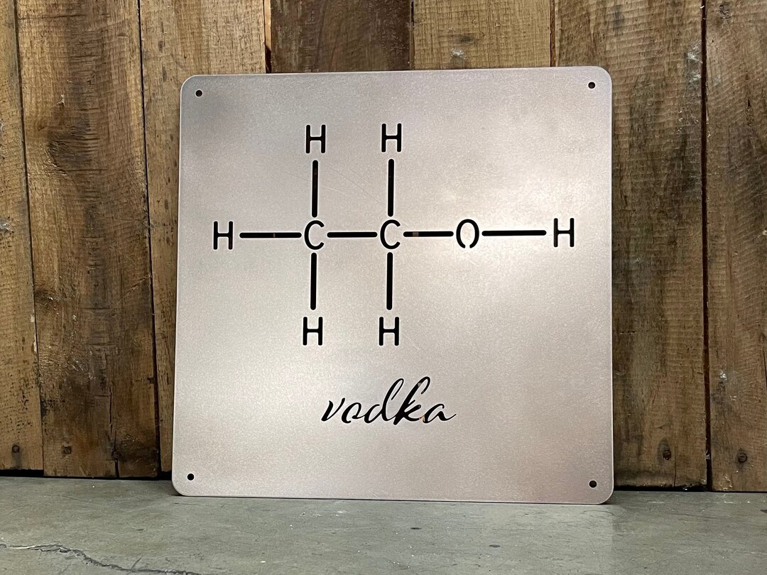 Vodka - Molecule Art - 12 X 12 CNC Metal Cut - Wall Decoration ...