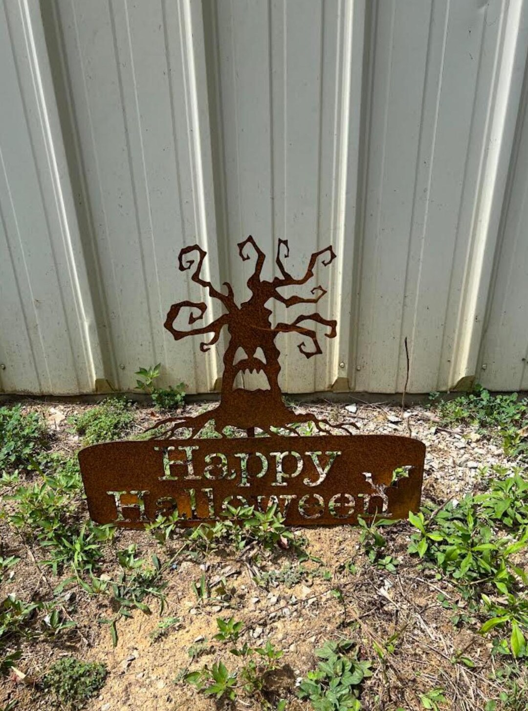 Boo Tree - Halloween Metal Yard Stake - Etsy