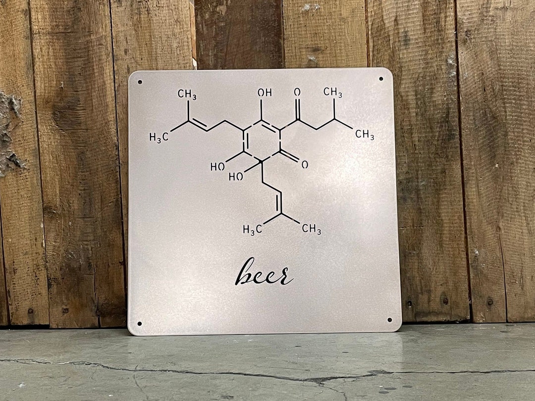 Beer Molecule Art: CNC Metal Cut Chemistry Wall Decor - Etsy